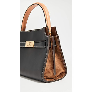 Tory Burch Women's Petite Lee Radziwill Double Bag, Black, One Size