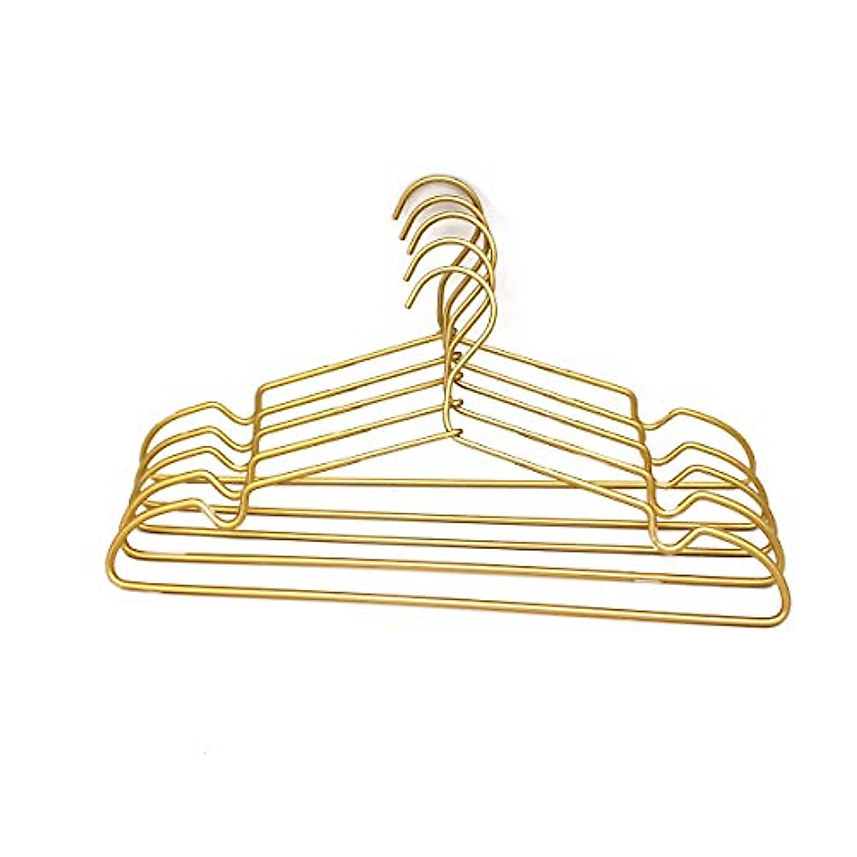 Koobay Clothes Hangers, 16.5" Metal Gold Suit Coat Hanger with PVC Coat Hook Laundry Wire Clothes Shirt Coat Hangers, 30Pack