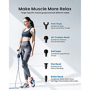 RENPHO Active Massage Gun Deep Tissue, Percussion Handheld Muscle Massager Gun for Body Neck Pain Relief, Electric Mini Back Massager for Athletes Men Women, FSA HSA Eligible