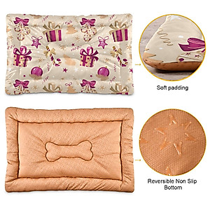 Coikll Pattern Pet Bed Pad Soft Dog Bed Mat with Anti-Slip Bottom, Machine Washable Crate Pad Mattress for Dog Sleeping- 36 * 24inches