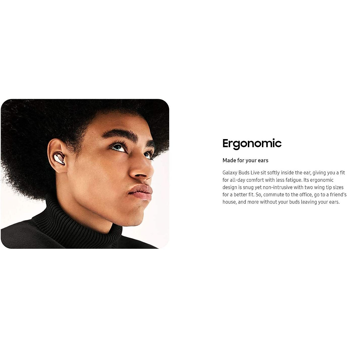 Samsung Galaxy Buds Live, Earbuds w/Active Noise Cancelling (Mystic Black) (Renewed)