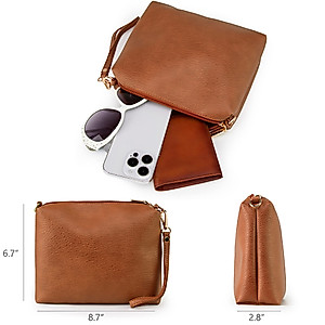 Montana West Hobo Bags for Women Ultra Soft Foldable Shoulder Bag Purse with Coin Purse,MWC2-122BR