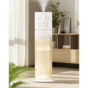 AILINKE Humidifier Large Room, 2.1Gal/8L Humidifiers for Bedroom with Extended Tube, Large Humidifiers 1000 sq.ft. Whole House Cool Mist Humidifier with Night Light, School/Office/Warehouse, White