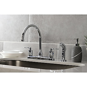 Kingston Brass FB791SVLSP Serena 8" Centerset Kitchen Faucet, Polished Chrome