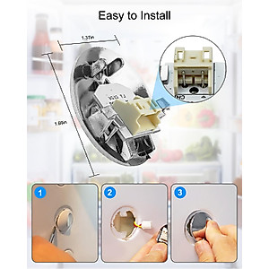 2 Pack Upgrade Refrigerator Led Light Bulb and Cover Assembly Replace WR55X11132 WR55X25754 WR55X26487 WR55X30603 WR55X30602 WR55X26486 Compatible with Ge Refrigerator Led Light Assembly