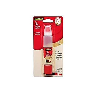 Scotch Clear Glue in 2-Way Applicator, 1.6 oz, Photo Safe and Non-Toxic (6050)