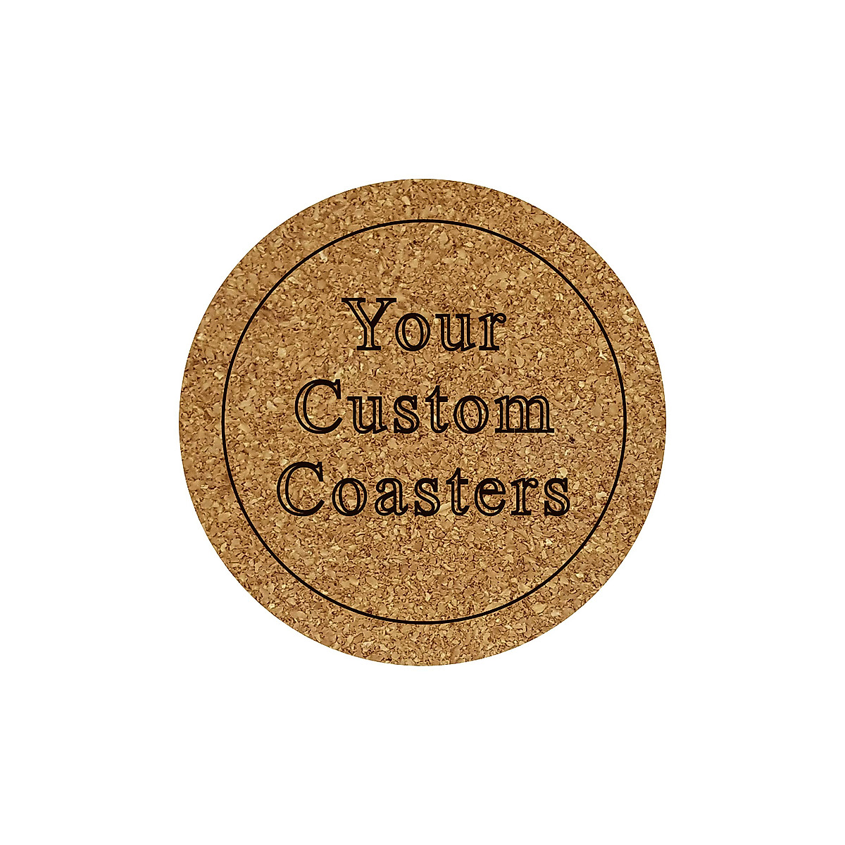 Cork Coaster set of 6 Personalized Custom Engraved. Great Gift, for Home Bar, Restaurant, Brewery, Homebrewer, complement Kegerator