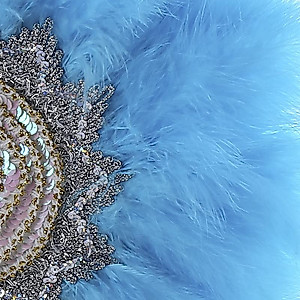 Custom African Wedding Feather Bride Hand Fan DIY Handmade Lace Fans Luxury Dance Fan Hand Held Photo Props Party Wedding Favors