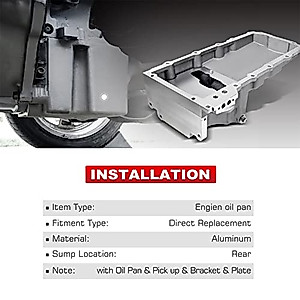 A-Premium 302-1 LS Swap Retrofit Oil Pan Kit Compatible with 1955-1987 GM LS1 LS6 LS2 LS3 LS6 LSX 4.8L 5.3L 5.7L 6.0L 6.2L SBC BBC RWD