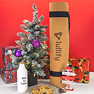 Lullify Premium Cork Yoga Mat | Non Slip and Built To Last Through Hot Yoga Or Exercise Class | Biodegradable and Built With Sustainable Materials | Carrying Strap Included