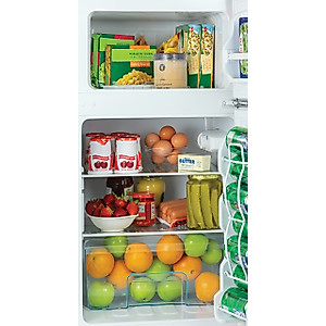 Igloo 3.2 Cu. Ft. Double Door Refrigerator with Freezer, Adjustable Temperature Control Down to 32 Degrees, Removable Glass Shelves, Perfect for Homes, Offices, Dorms, Apartments, Garages, Black