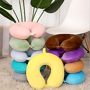 DUANY STORE Neck Pillow for Traveling, Upgraded Travel Neck Pillow for Airplane 100% Pure Memory Foam Travel Pillow for Flight Headrest Sleep, Portable Plane Accessories