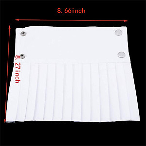 Mrotrida Wrist Cuffs for Women's Fashion Pleated Horn Cuff Detachable Shirt Fake Sleeve Cuffs Sunscreen Decorated Accessories (White)