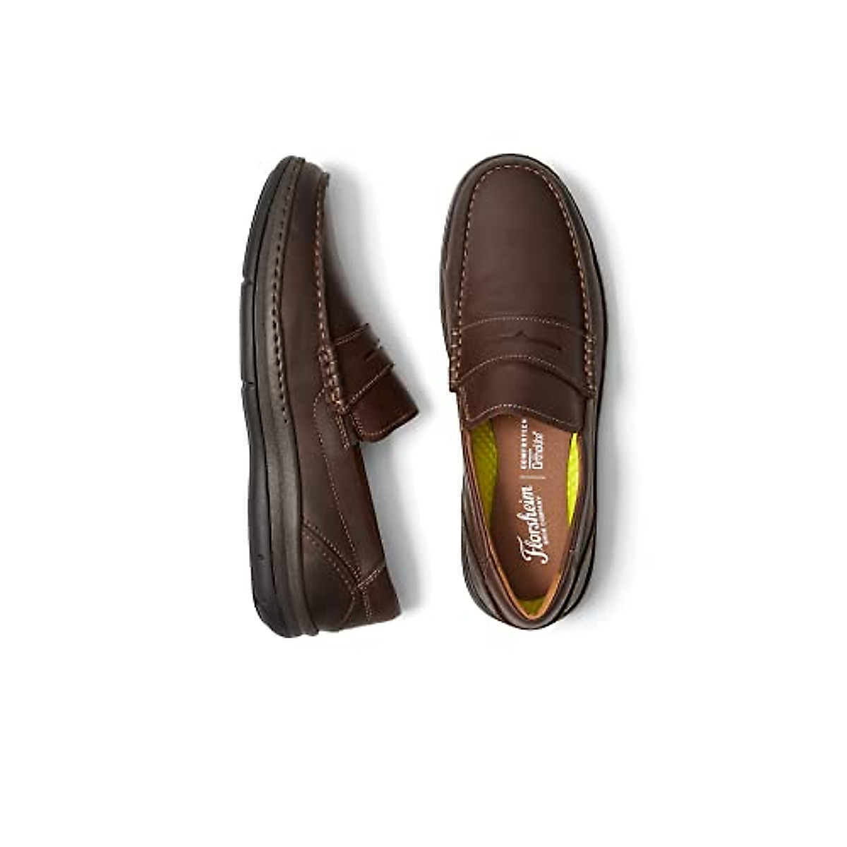 Florsheim Central Moc Toe Penny Leather Brown Crazy Horse 10.5 M (D)