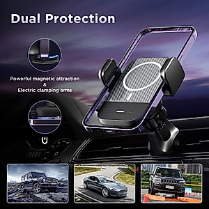 Anmeix for Magsafe Wireless Magnetic Car Charger Mount, Phone Wireless Magnet Car Charger Hands Free for Car Vent Fast Charging Mount Compatible with iPhone 14 13 12 Pro Max Series