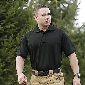 Propper Men's Snag Free Short Sleeve Polo, Black, Large