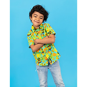 Spongebob Squarepants Toddler Boys Matching Family Hawaiian Button Down Shirt Boys 5T