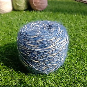 50G/Balls Mohair Cotton Blended Yarn Bright Silk Roving Thread Luxurious Colored DIY Woven Material Comfortable (Color : Color 3)