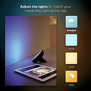 Philips Hue Bloom Dimmable LED Smart Table Lamp (Requires Hue Hub, Works with Amazon Alexa, Apple HomeKit and Google Assistant), White and Lavendar