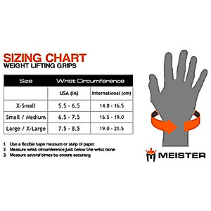 Meister Elite Leather Weight Lifting Grips w/Gel Padding (Pair) - Large/X-Large