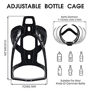 WEST BIKING Bike Water Bottle Cage, Durable Ultralight Plastic Water Drink Holder Rack, Lightweight PC for Bicycle, Cycling Bottle Holder Cages for MTB, Road/ Mountain Bikes
