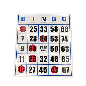Yuanhe Jumbo Bingo Game Cards -50Pack Easy Read Bingo Set Bingo Paper Game Cards for Bingo Kids Party Card Games, School Classroom Family Gathering Activity, Casino Trip
