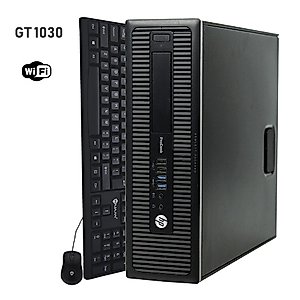 HP ProDesk 600 G2 SFF Gaming PC Desktop Computer - Intel Quad Core i5 6500 up to 3.60 GHz, 16GB DDR4 RAM, 1TB SSD, GeForce GT 1030, HDMI, Keyboard & Mouse Combo, USB WiFi, Windows 10 Pro(Renewed)