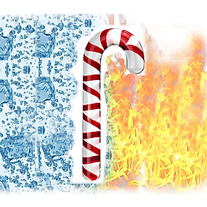 Glass Sex Toy Wand Double-Ended Butt Plug Anal Beads G-spot Stimulation to Dildo Christmas Gift Candy Cane Unisex Anal Butt Plug for Men Women (17.5cm, Candy A)