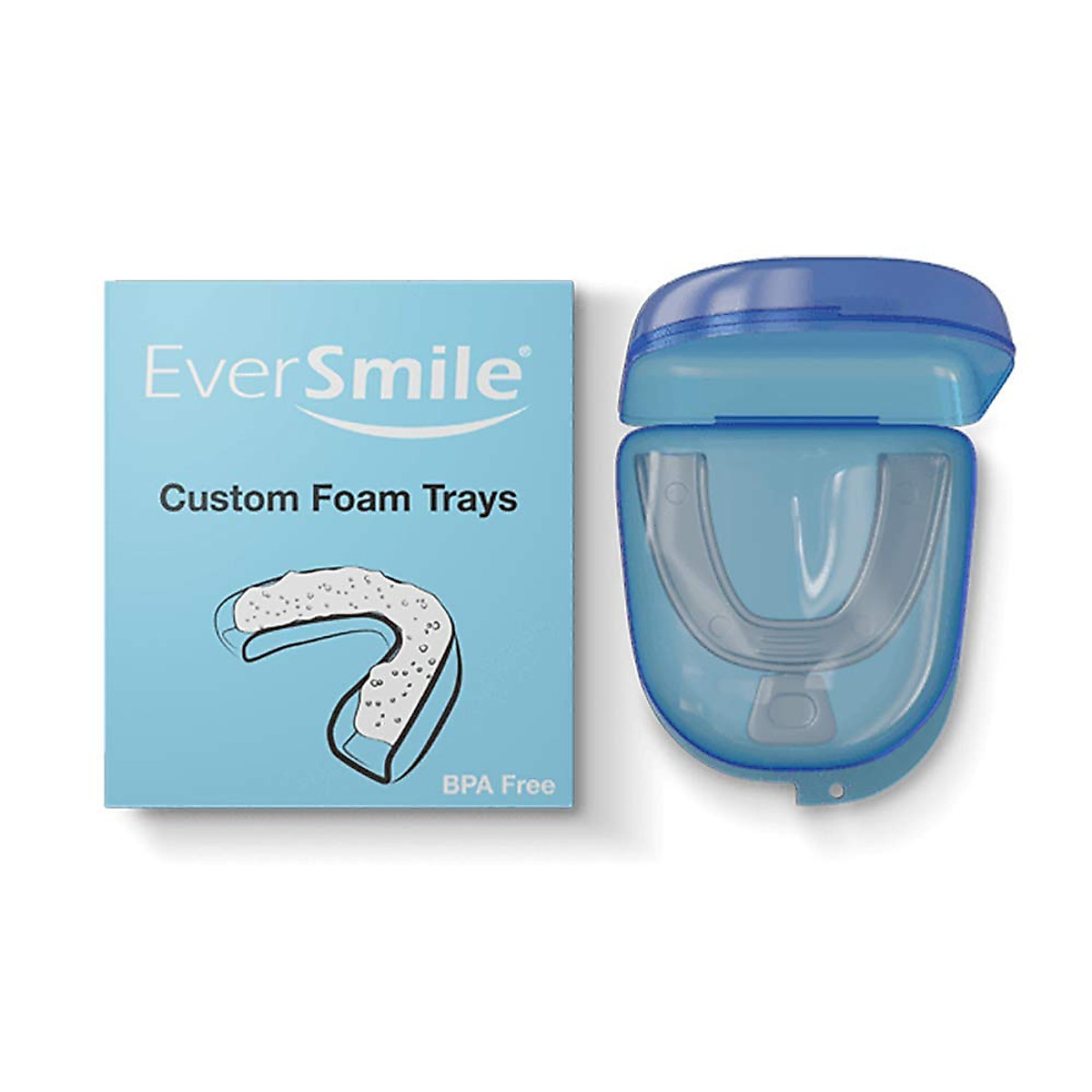 EverSmile Custom Foam Trays - Use With AlignerFresh Original Clean & OrthoFoam for an All-Around Deep Clean of Orthodontic Appliances and Teeth Whitener. Case included. (1pk)