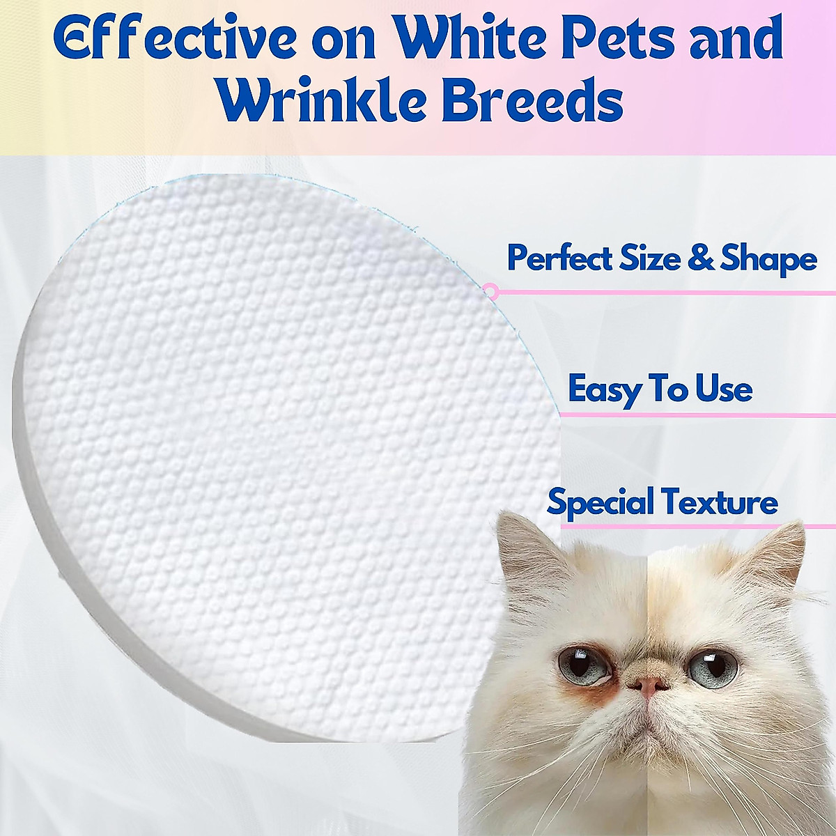 Dog Eye Wipes for Discharge and Crust, Tear Stain Remover Wipes for Shih-Tzu, Yorkies, Pekingese, Pugs, Schnauzers, and Cats,120 Non-Irritant Pre-Soaked Eye Wash Pads for Dogs and Cats [120ct]