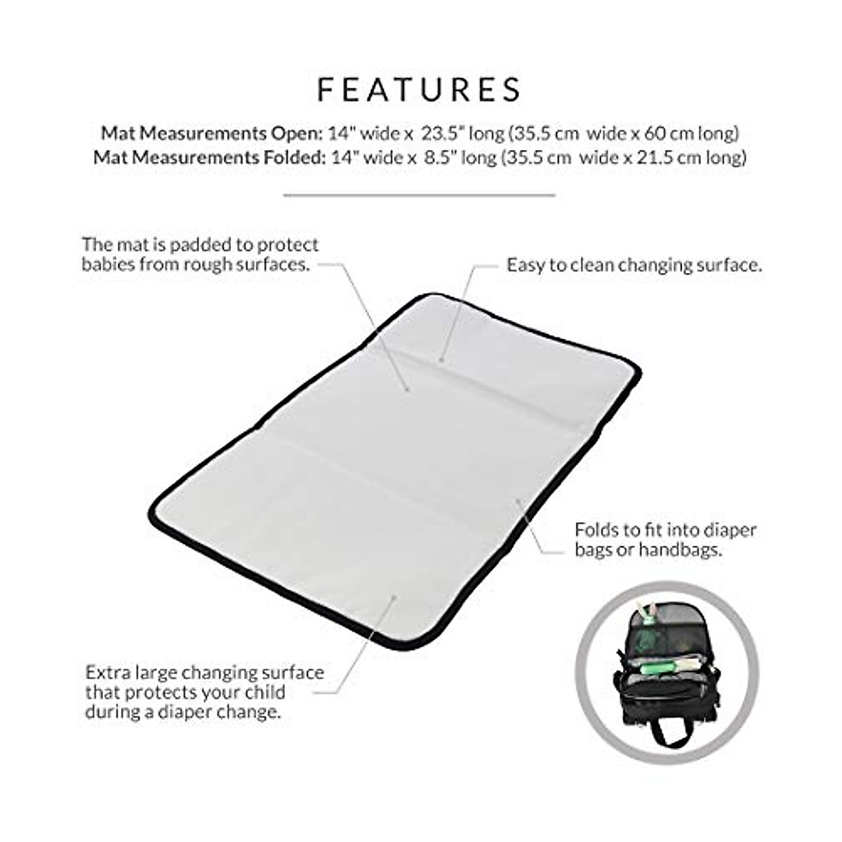 Bern Diaper Backpack, Shoulder Baby Bag, With Food Cooler, Clip to Stroller (Black/Yellow)