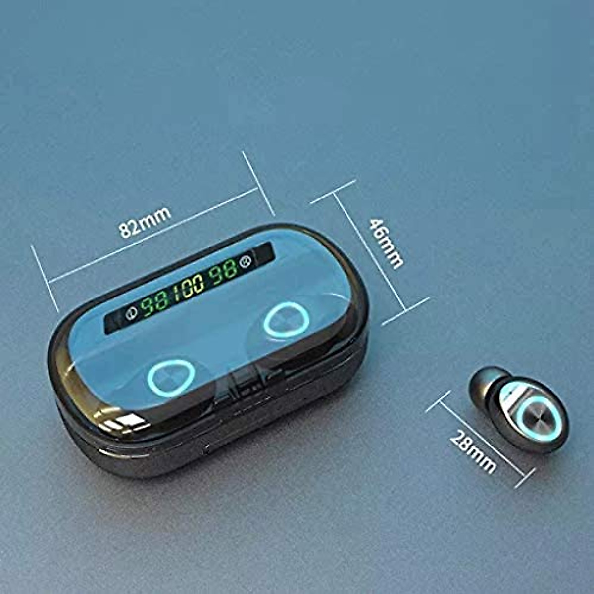 TBIIEXFL Headset Touch Function with Charging Box Stereo Headphones in-Ear Built-in Microphone Headphones Sports Subwoofer