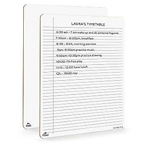 Scribbledo Dry Erase Notebook College Ruled Lined Board 9"x12" Reusable Lined Erasable Ruled Writing Note Pad Lapboard, Blank Whiteboard on Reverse