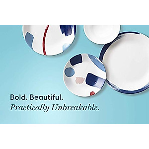 Corelle Chip Resistant Appetizer Plates, 6-Piece, Vivid Splash