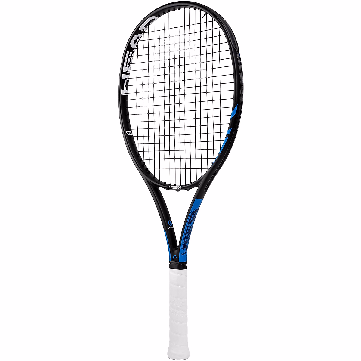 HEAD Graphene Laser Oversize Pre-Strung Tennis Racquet with Large Sweetspot and Power,Black/Blue