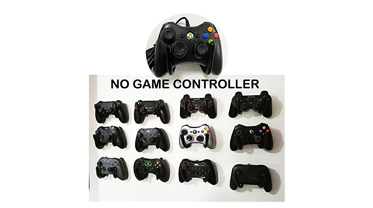 Universal Game Controller Holder - Sturdy Wall Mount Hook