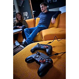 NACON PlayStation 4 Controller - Wired, USB-C, 4 Configurable Shortcut Buttons, Dual Concave Customizable Sticks, LED Player Status Indicator