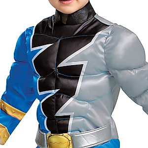 Disguise Blue Power Ranger Costume for Toddlers, Official Power Rangers Dino Fury Outfit with Mask Multicolored, Medium (3T-4T)