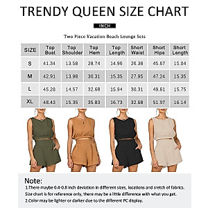 Trendy Queen Two Piece Beach Vacation Outfits Womens Summer Fashion Casual Shorts Spring Break Tops 2024 2 Piece Lounge Sets Trendy Clothes Tracksuit Black M