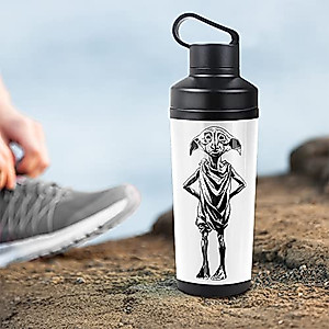 Harry Potter OFFICIAL Dobby 18 oz Insulated Water Bottle, Leak Resistant, Vacuum Insulated Stainless Steel with 2-in-1 Loop Cap