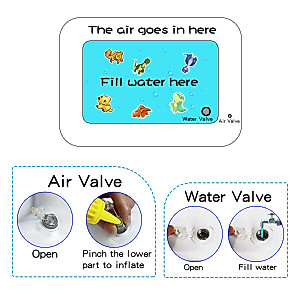 SUNSHINE-MALL Dinosaur Baby Water mat, Tummy Baby Toys, Inflatable Play Mat Water Cushion Baby Toys, Fun Early Development Activity Play Center for Newborn (70x 50 cm)