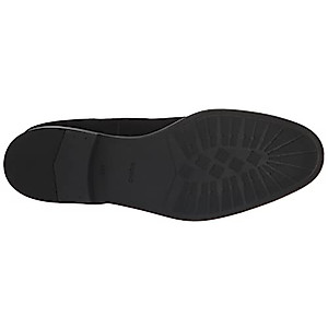 HUGO Mens Smooth Suede Pull On Chelsea Boot Hunting Shoe, Black Oil, 7.5 US