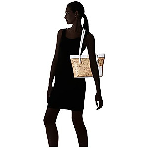Anne Klein East west Cork Tote with Card case, Anne White