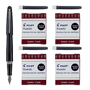 Pilot Bundle 1 Metropolitan Collection Fountain Pen 48 Refills Black 91111-69100