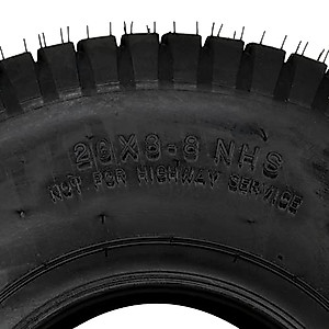 MOTORHOT 2Pcs Lawn Mower Turf Tires 20x8-8 Tractor Turf Garden Golf Cart Tires 20x8x8 4PR Tubeless