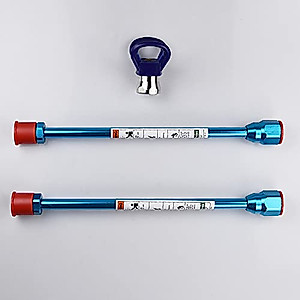 Universal Extension Pole Rod & Nozzle Tip Guard Protector for Airless Sprayer Paint Spray Guns (60, Blue)