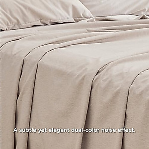 Bedsure Full Size Sheets - Ultra Soft Cationic Dyed Bed Sheets, Fits Mattresses up to 16" Thick, Breathable Full Sheets, Hotel Luxury Bedding Sheets and Pillowcases, 4 Pieces, Warm Taupe
