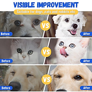 Ninibabie Tear Stain Cleaner for Dogs and Cats,Gently Remove Tear Stain,Eye Debris,Mucus Secretions with 200Pcs Eye Dry Wipes,Eye Cleaner Dry Pads,Not Easily Evaporated