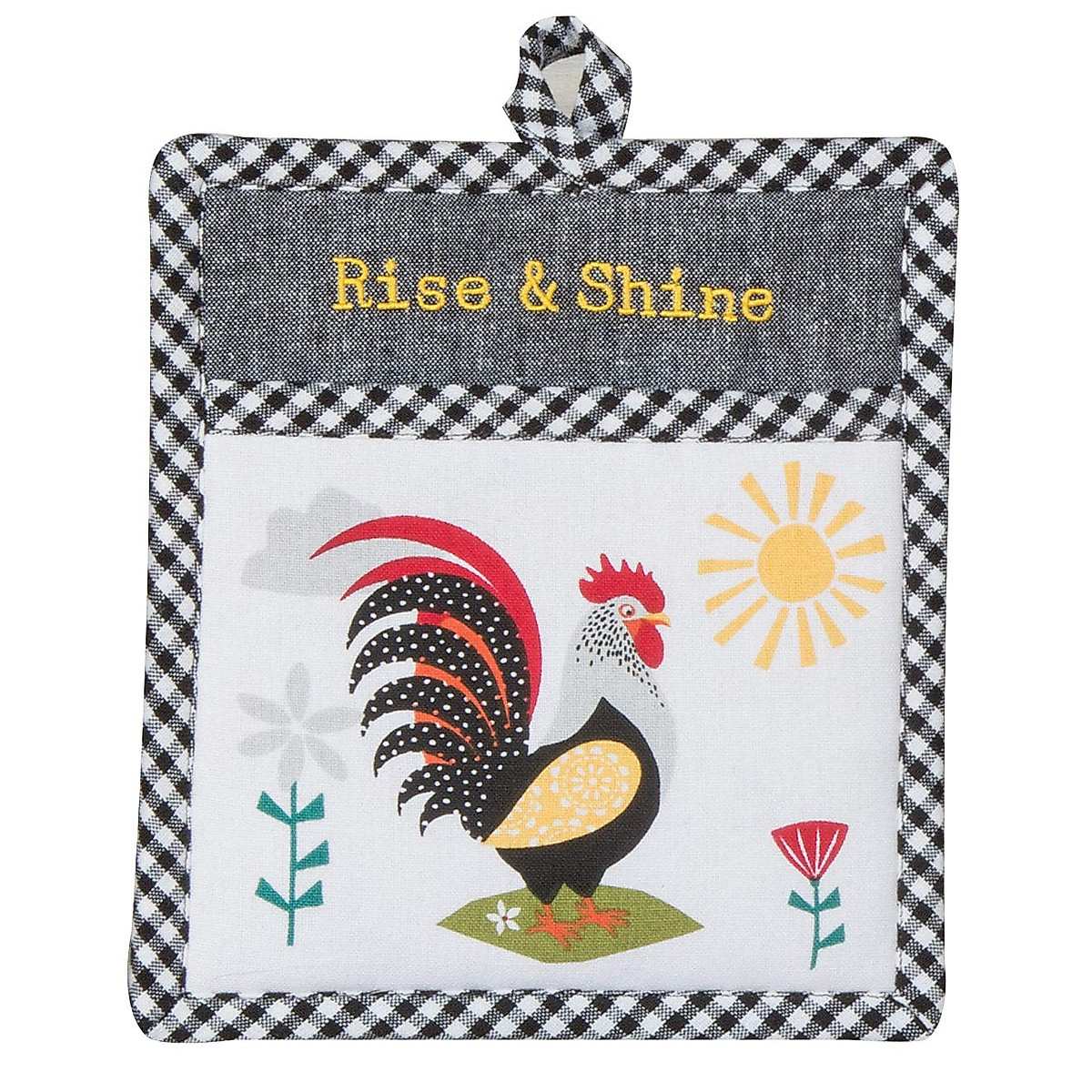Kay Dee Designs Farm Charm Chicken Pocket MITT Pot Holder, 8 x 10, Various
