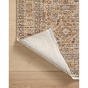 Loloi Angela Rose Blake Collection BLA-06 Oatmeal/Spice 7'-10" x 10'-2", .25" Pile Height, Fringe, Area Rug